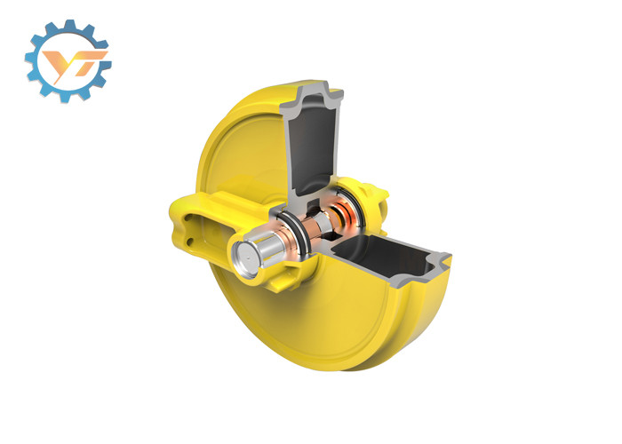 D6 Mini Excavator Front Idler Assembly Heavy Duty Front Idler Assembly